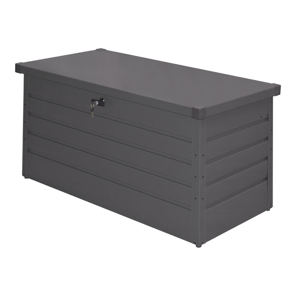 350L Metal Lockable Garden Storage Box Patio Waterproof Box – Garden ...