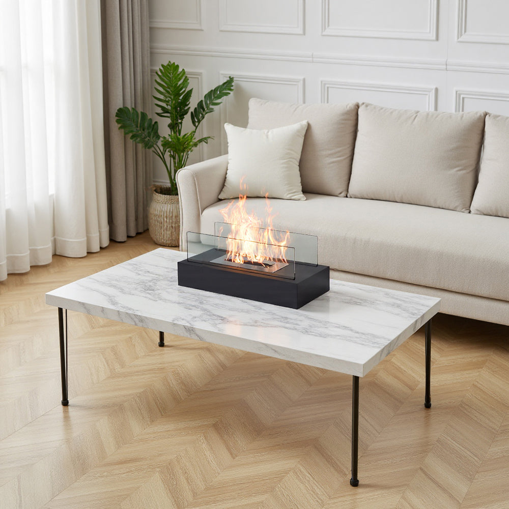 Tabletop Rectangular Smokeless Ethanol Fireplace – Garden Sanctuary