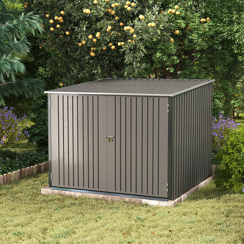 195CM Wide Steel Garden Bike Shed Bicycle Storage Shed – Garden Sanctuary