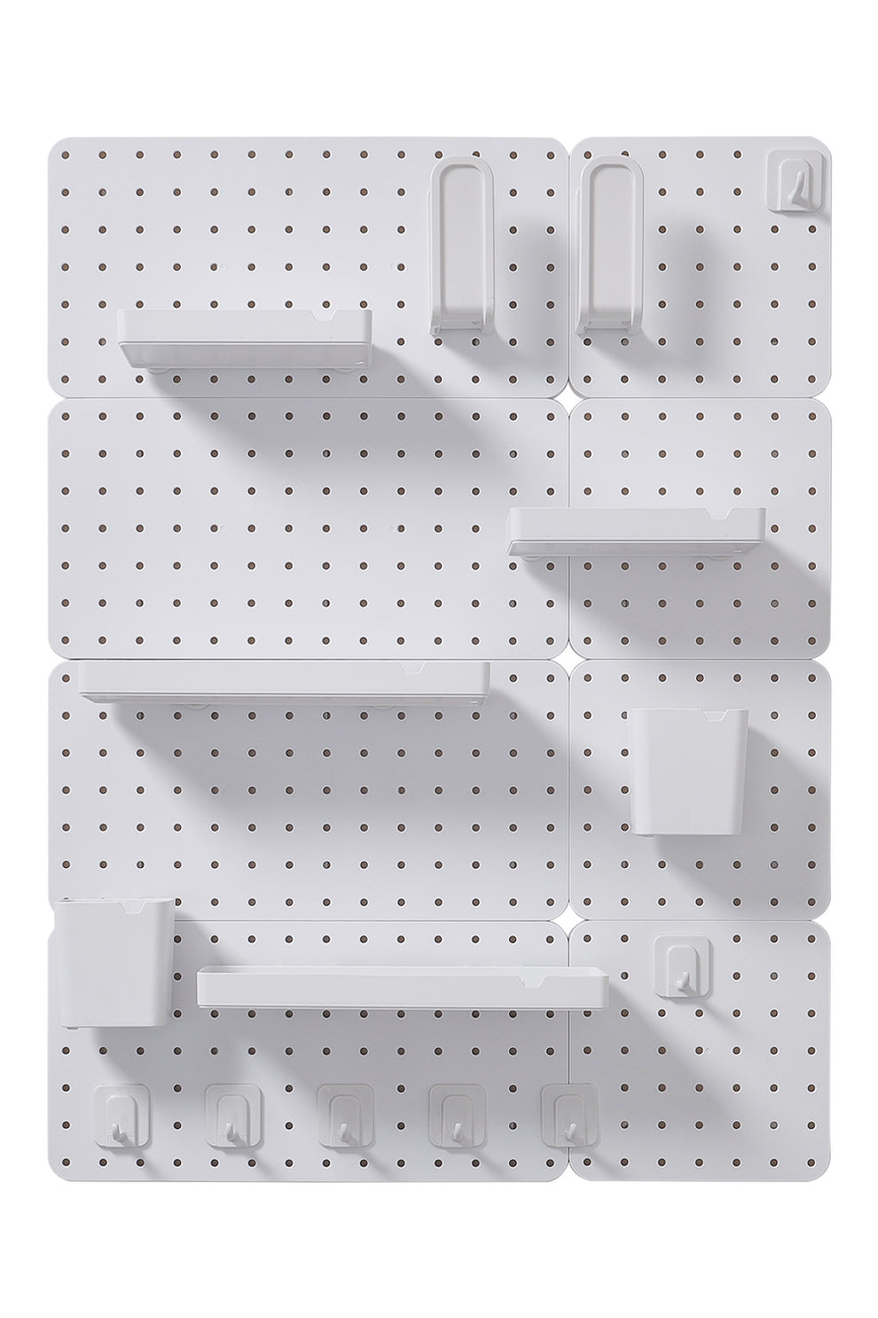 White Pegboard Wall Storage Rack – Garden Sanctuary