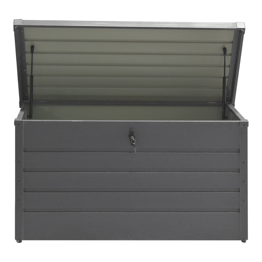 350L Metal Lockable Garden Storage Box Patio Waterproof Box – Garden ...