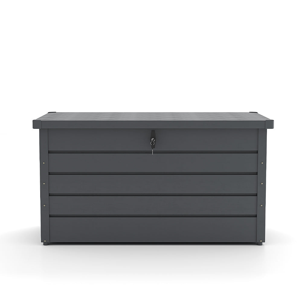 350L Metal Lockable Garden Storage Box Patio Waterproof Box – Garden ...