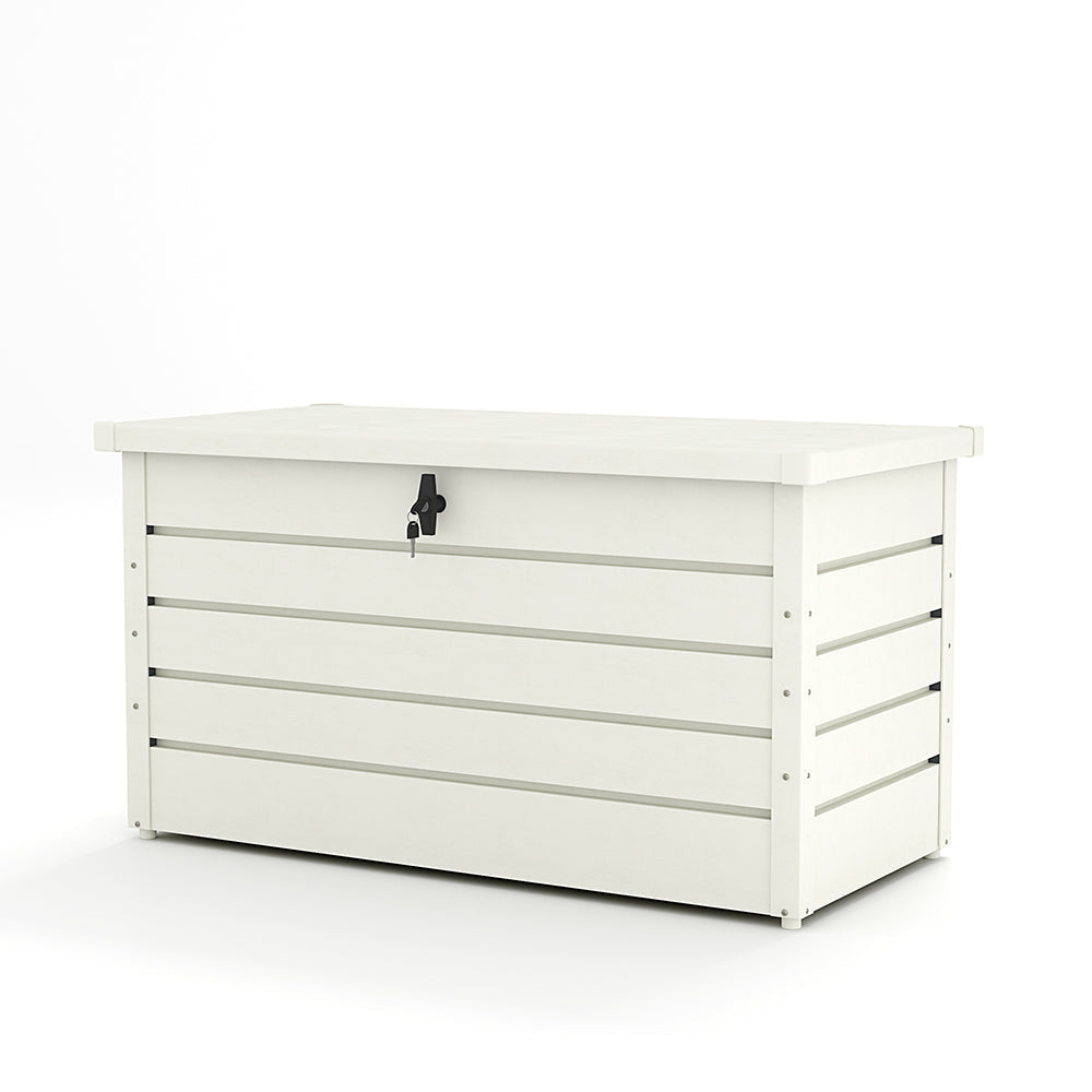 350L Metal Lockable Garden Storage Box Patio Waterproof Box – Garden ...